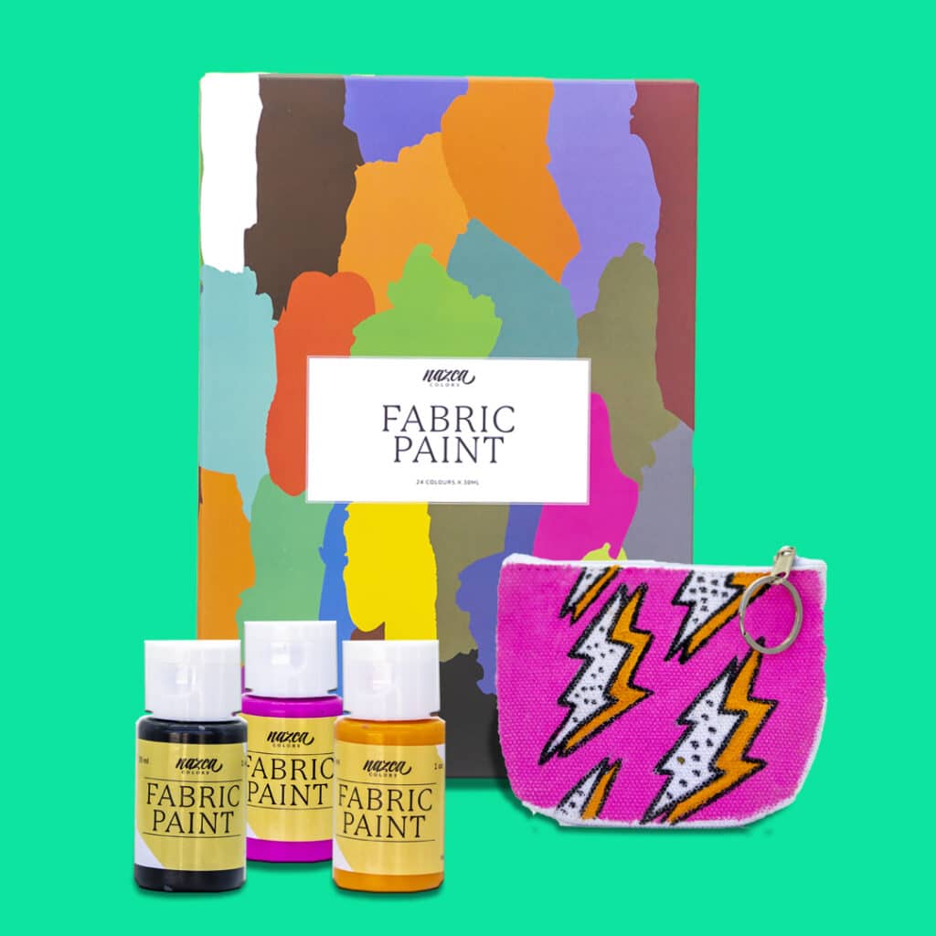 TEXTILE PAINT FOR CLOTHES - SET 24 COLOURS 30ML - NAZCA COLORS